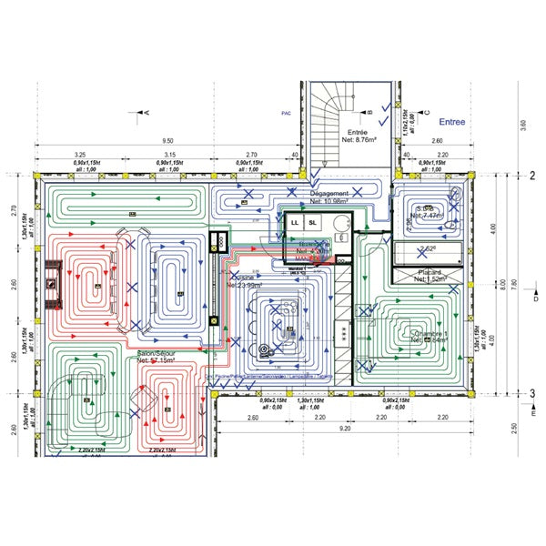 Plan de calepinage plancher chauffant – waterout.fr
